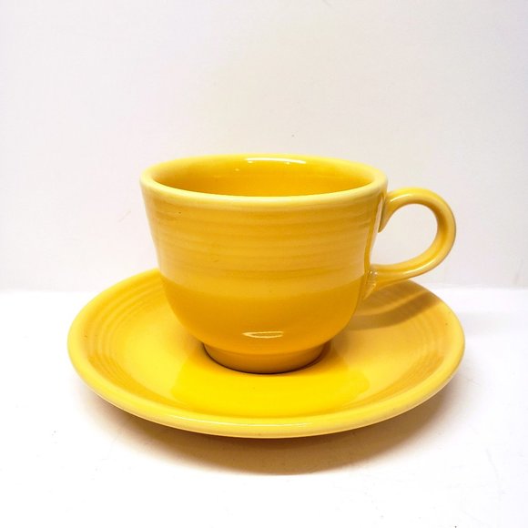 Fiestaware | Dining | Fiestaware Cup And Saucer Sunflower Yellow Fiesta ...